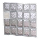 Clearly Secure 31 in. x 31 in. x 3.125 in. Frameless Wave Pattern Glass ...