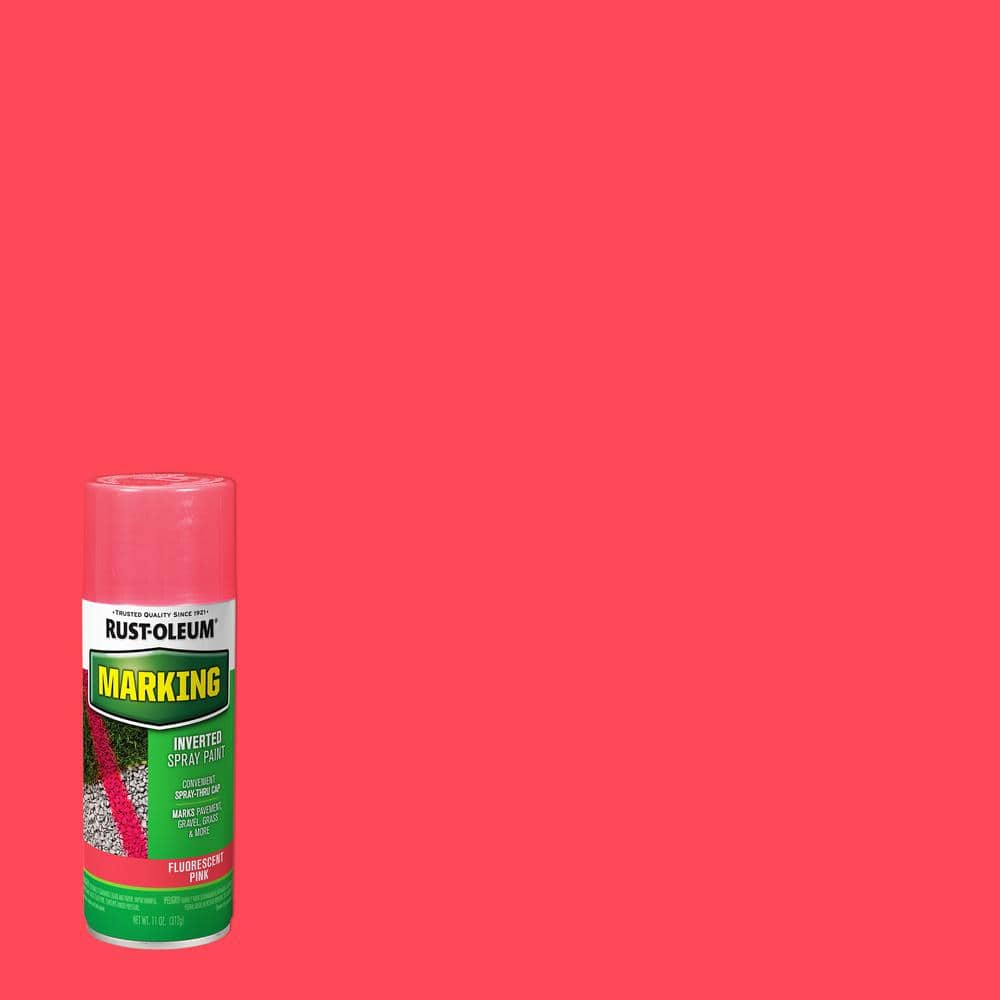 Rust-Oleum Specialty 11 oz. Fluorescent Pink Marking Spray Paint (6 ...