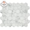 Lifeproof Carrara 10 in. x 12 in. x 6.35mm Ceramic Hexagon Mosaic Floor ...