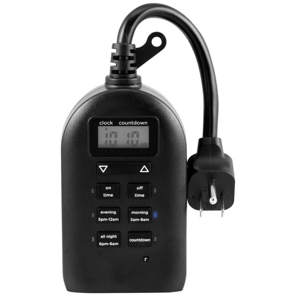 Defiant 2-Outlet Outdoor Plug-In Digital Timer 86125 - The Home Depot