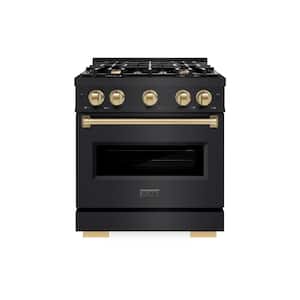 ZLINE Kitchen and Bath Classic 30 in. 4-Burner Gas Range with Gas ...