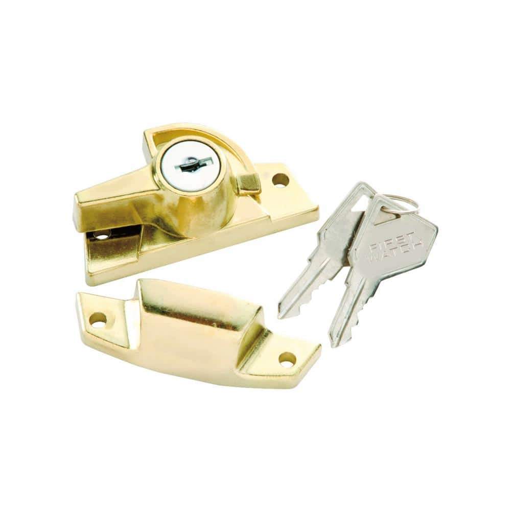 First Watch Security Polished Brass Metal Keyed Alike Window Sash Lock ...