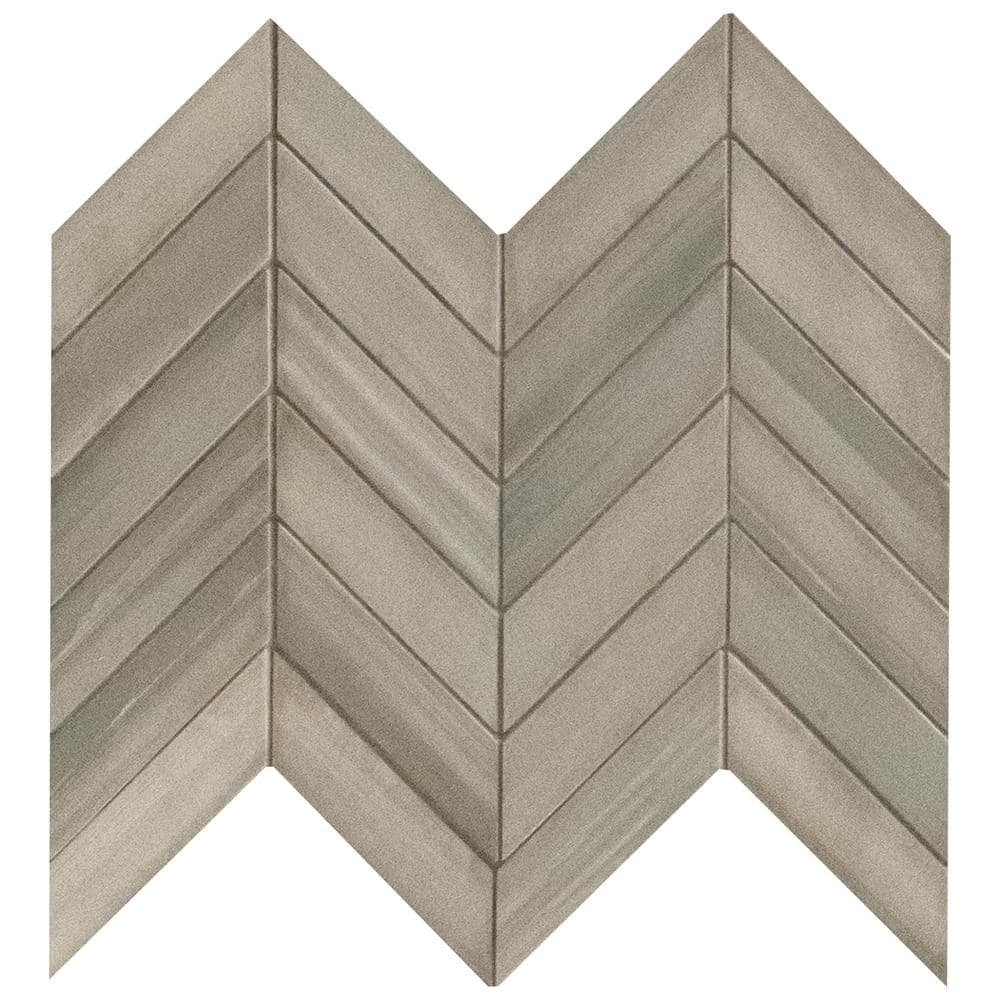MSI Water Color Grigio Chevron 12 in. x 15 in. x 0.39 in. Matte ...