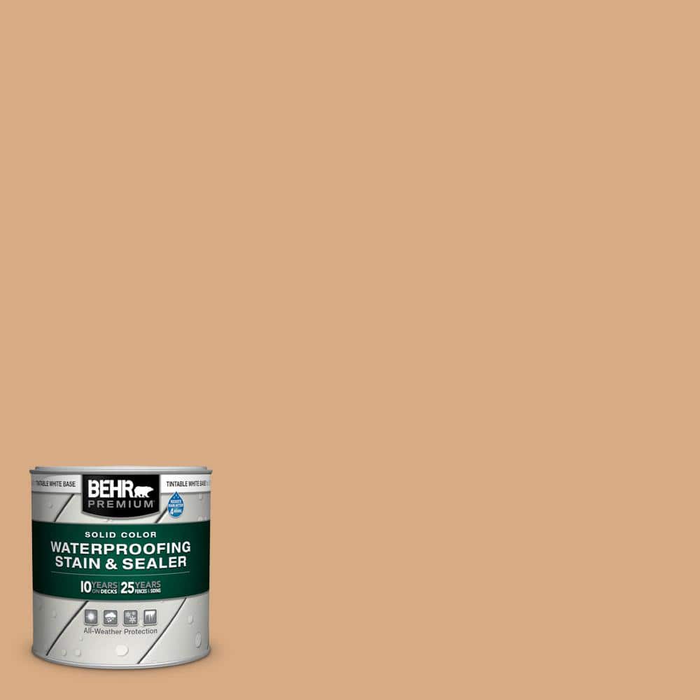 BEHR PREMIUM 8 oz. #SC-127 Beach Beige Solid Color Waterproofing ...