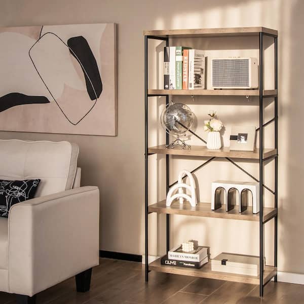 5 shelf industrial bookcase store