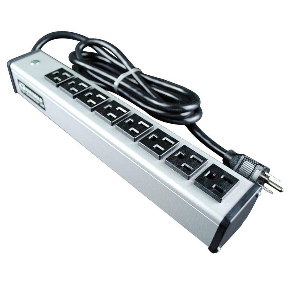 Legrand Wiremold 8-Outlet 15 Amp Compact Power Strip with 6 ft. Cord ...
