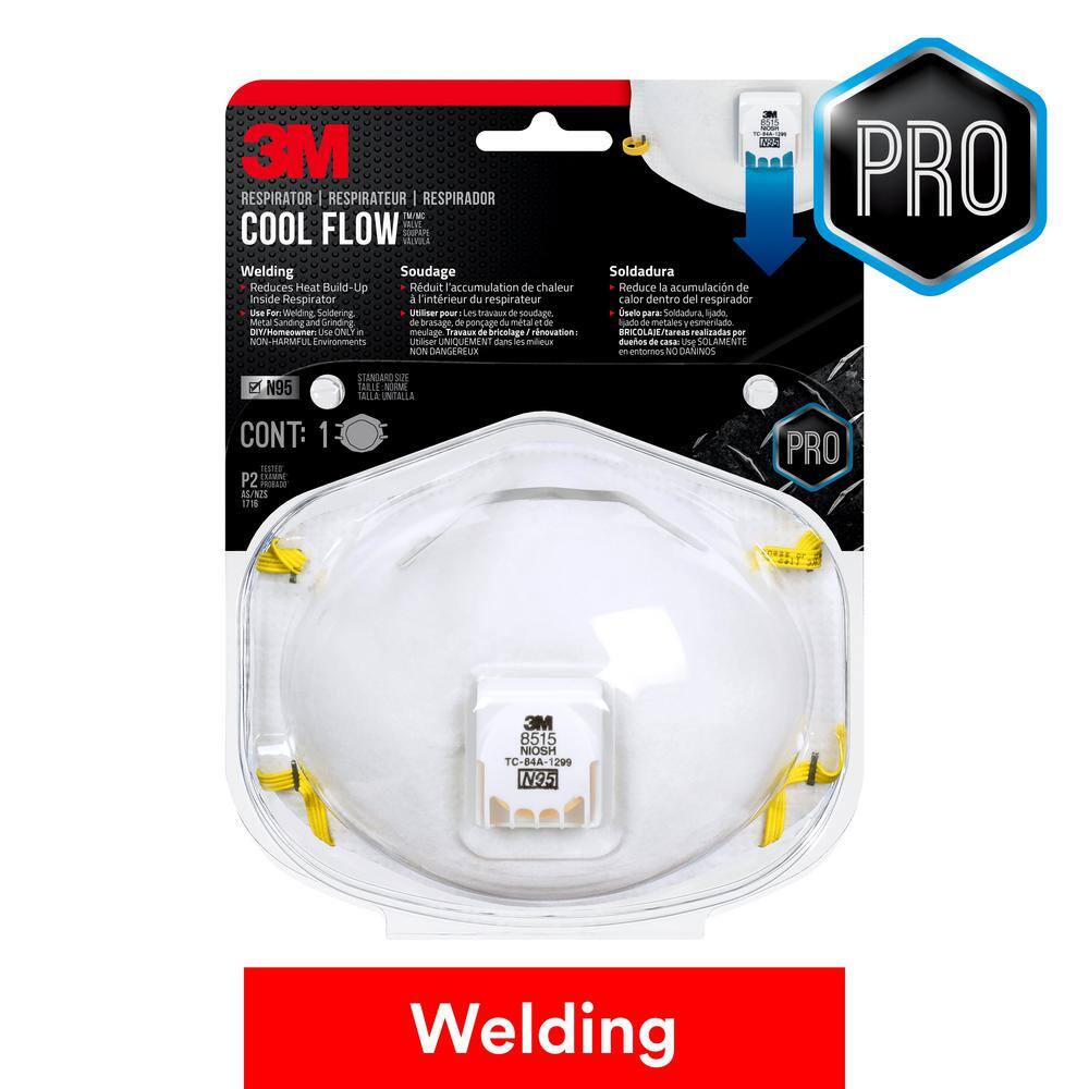 3M 8515 N95 Welding Disposable Respirator with Cool Flow Valve 8515HA1-A