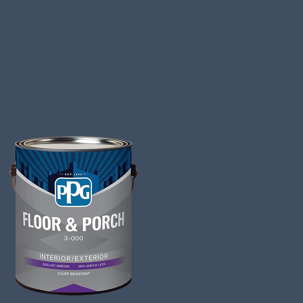 PPG 1 gal. PPG1042-7 Admiralty Satin Interior/Exterior Floor and Porch ...