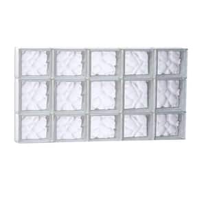 Clearly Secure 38.75 in. x 21.25 in. x 3.125 in. Frameless Wave Pattern ...