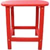 Hanover Sunset Red All-Weather Patio Side Table HVSBT18SR - The Home Depot