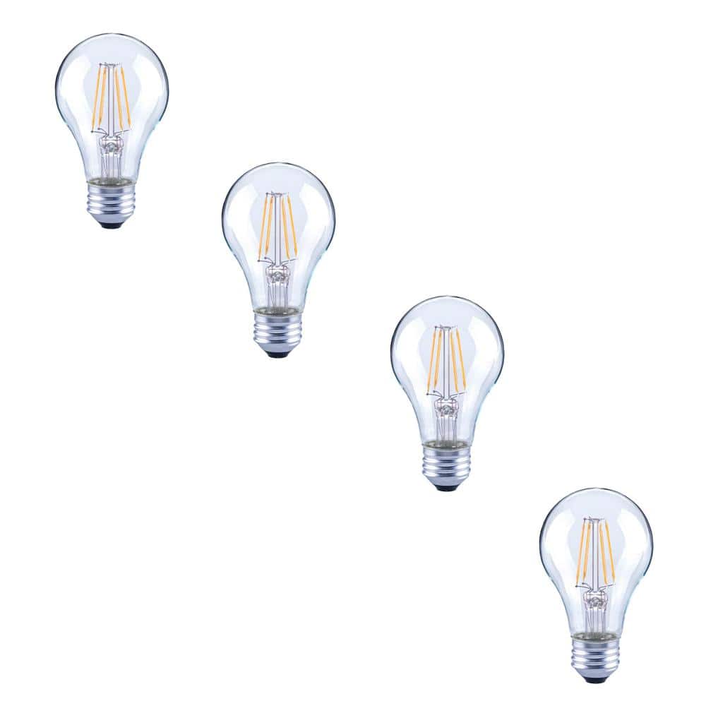 EcoSmart 60-Watt Equivalent A19 Dimmable Energy Star Clear Filament ...