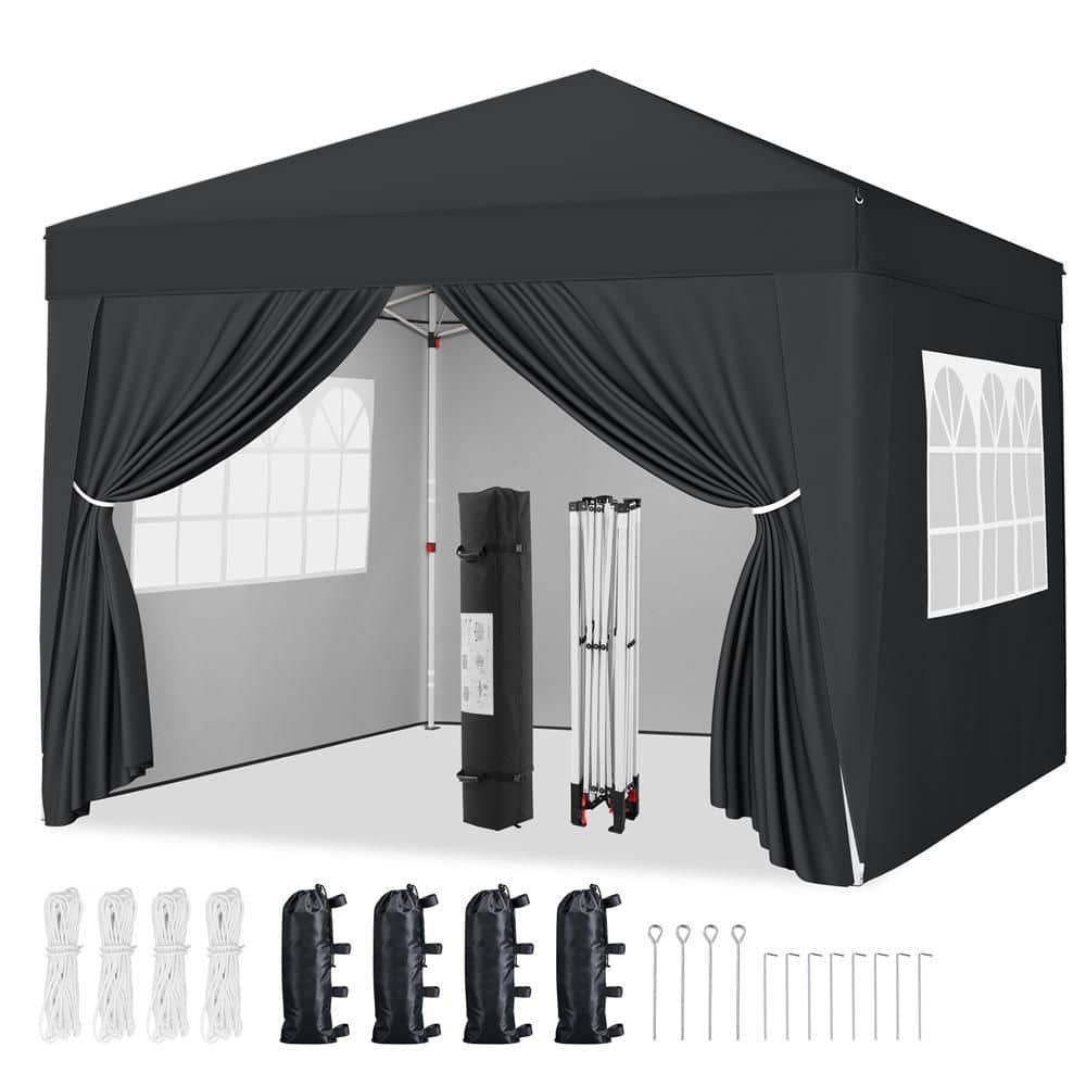 Yaheetech 12x12 FT Pop Up Canopy Tent Water-Resistant Adjustable Canopy ...