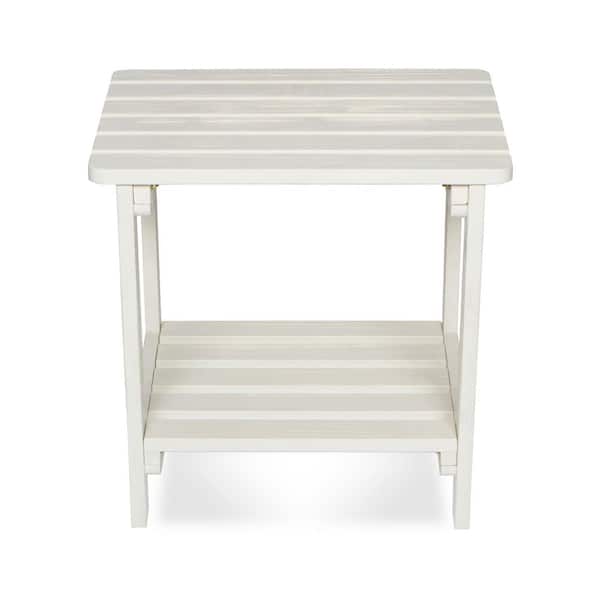 Shine Company 20 in. H Rectangular Side Table, Cedar Wood Patio Table ...