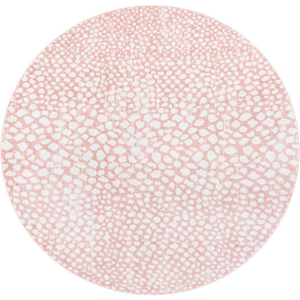 Unique Loom Kamala Washable Animal print Rose Pink 7 ft. 1 x 7 ft.1 in ...