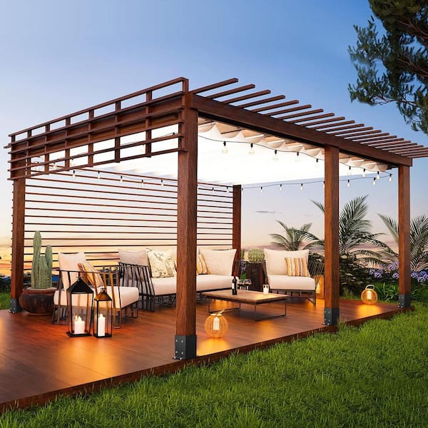 VEVOR 4 in. x 4 in. Internal Post Base Heavy-Duty Powder-Coated Anchor ...