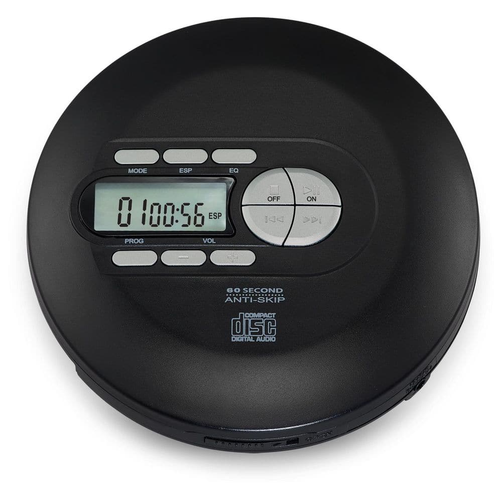 iLive Anti-Skip CD Player with Wired Earbuds, DC Power Input and ...