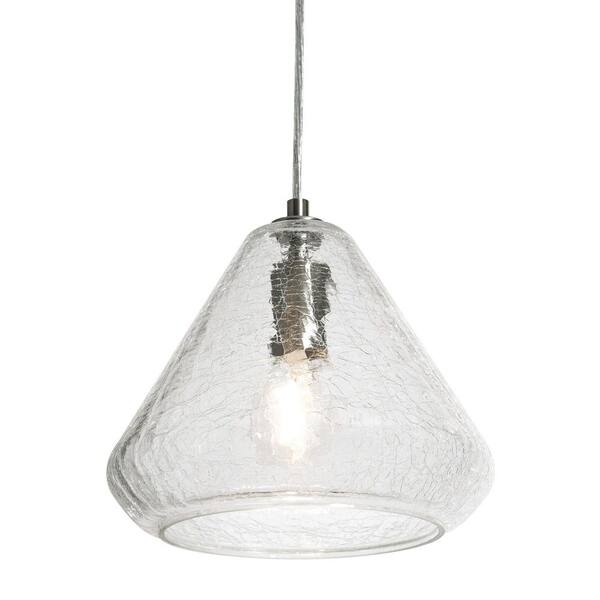 AFX Armitage 1-Light Satin Nickel Pendant Light Medium Base with ...