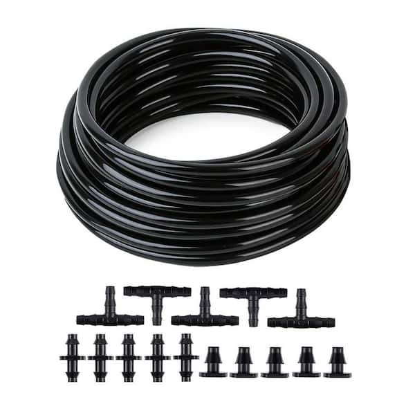 Oyezvary 1/4 in. Drip Irrigation Tubing 50 ft. Blank Distribution Hose ...