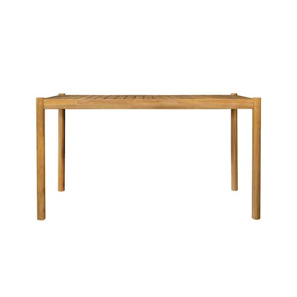 Classic Patio-Style Solid Wood Dining Table, High-Quality Acacia Wood ...