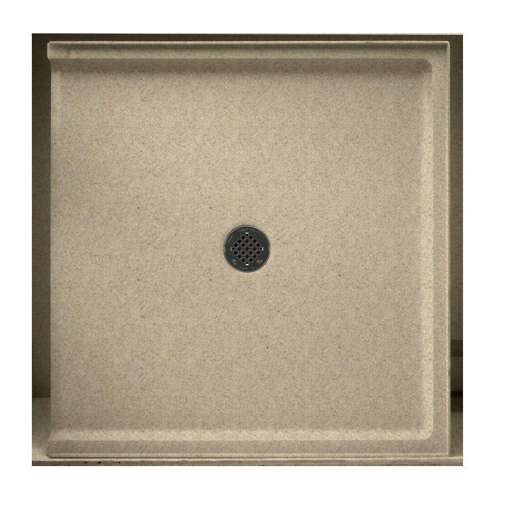 Swan Swanstone 38 in. L x 37 in. W Alcove Shower Pan Base with Center ...