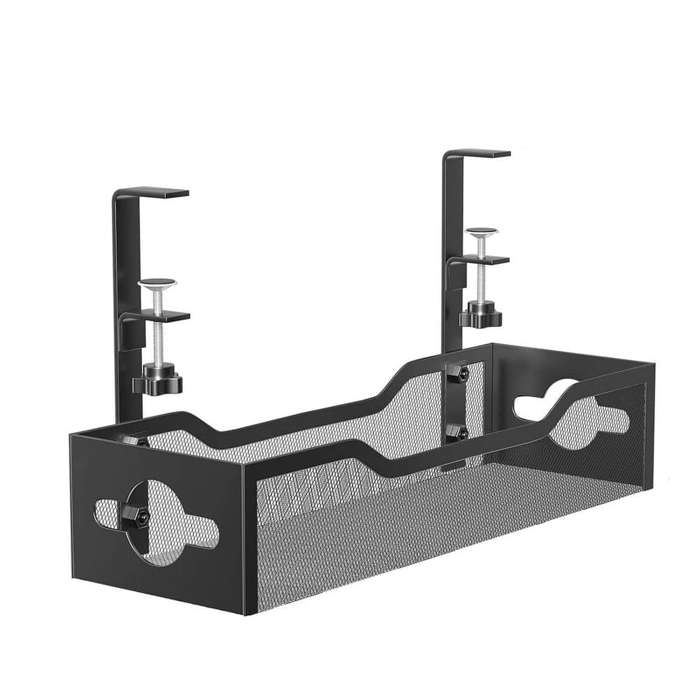 Yichuhaoxi Under Desk Cable Management Tray Metal Mesh with Clamp Mount ...