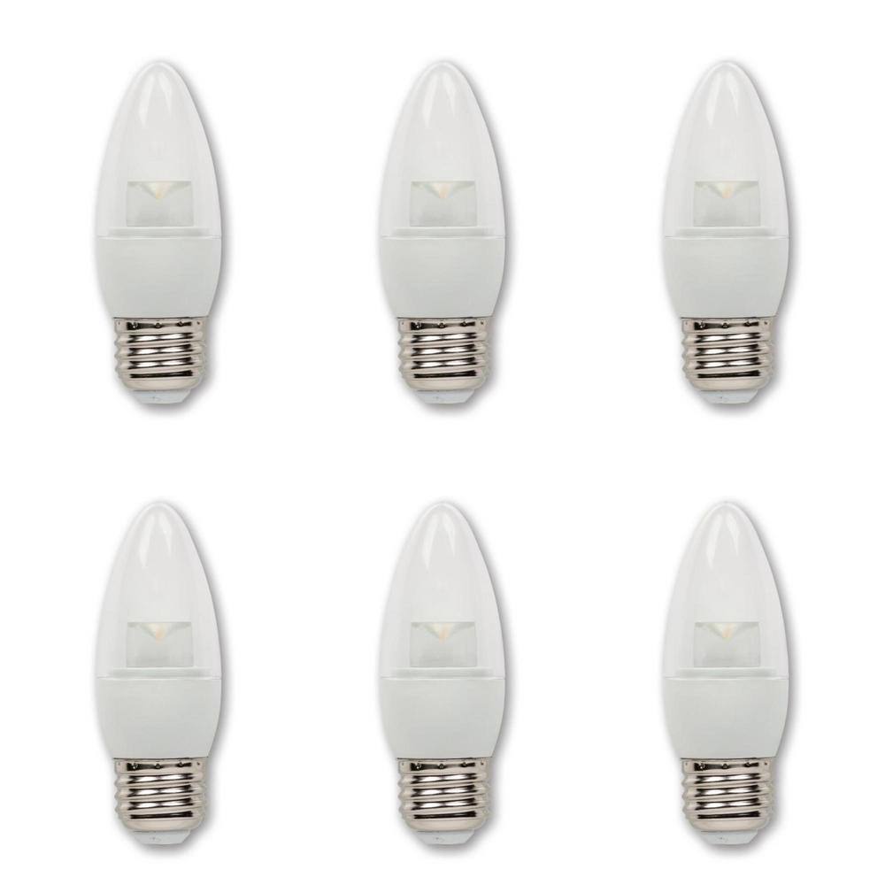 Westinghouse 40-Watt Equivalent B11 Dimmable Clear LED Light Bulb Soft ...