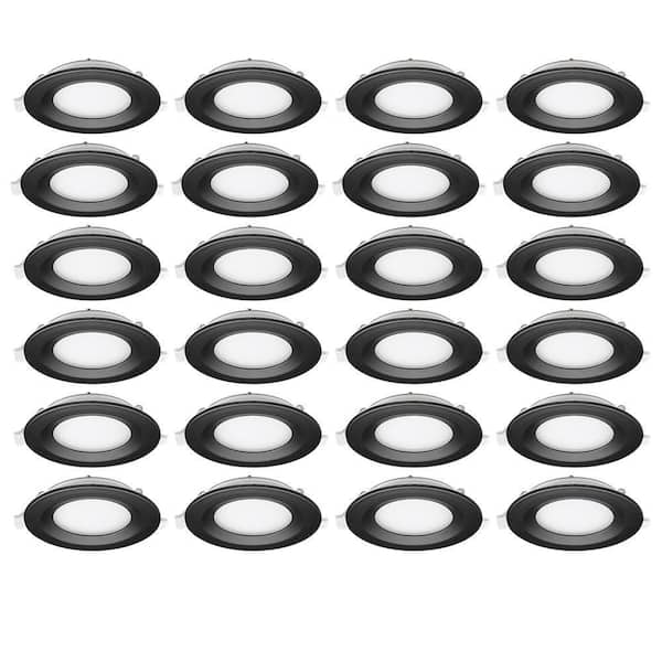 Commercial Electric Ultra Slim 4 in. Canless Adjustable Color Temperatures Integrated LED ...