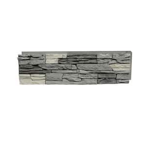 GenStone Stacked Stone Arctic Smoke 24 in. x 12 in. Faux Stone Siding ...