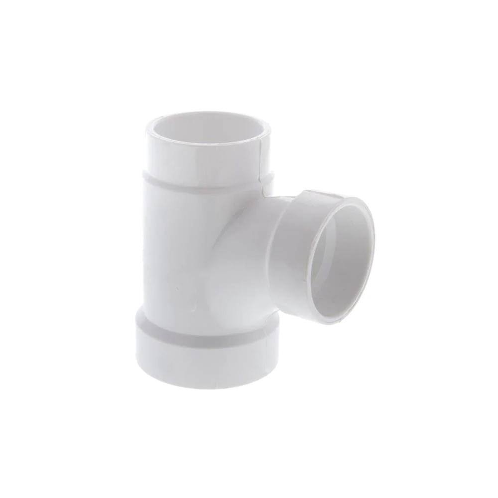 VPC 2 in. x 1-1/2 in. x 2 in. PVC DWV All Hub Reducing Sanitary Tee ...