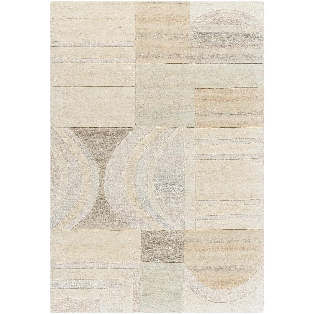 Livabliss Brook Light Beige 5 ft. x 8 ft. Modern Indoor Area Rug ...