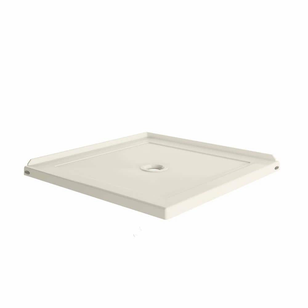 JACUZZI CATALINA 42 in. L x 42 in. W Corner Shower Pan Base with Center ...