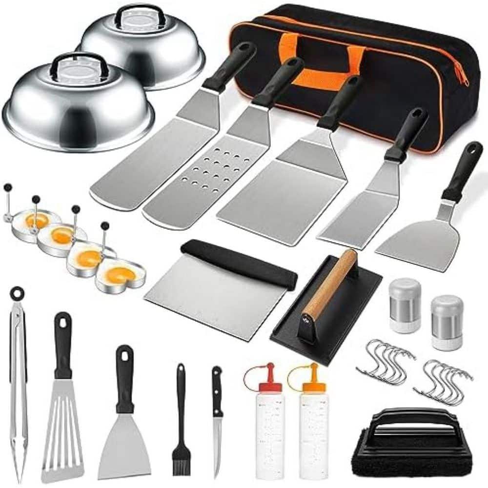 Misopily 35-Pieces Griddle Accessories Kit Flat Top Grill Tool Set with ...