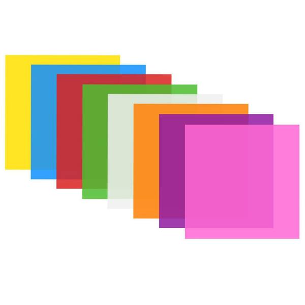 128 PCS Colored Cellophane Wrap Paper 7. 48x7. 48 Inch Colorful Plastic ...