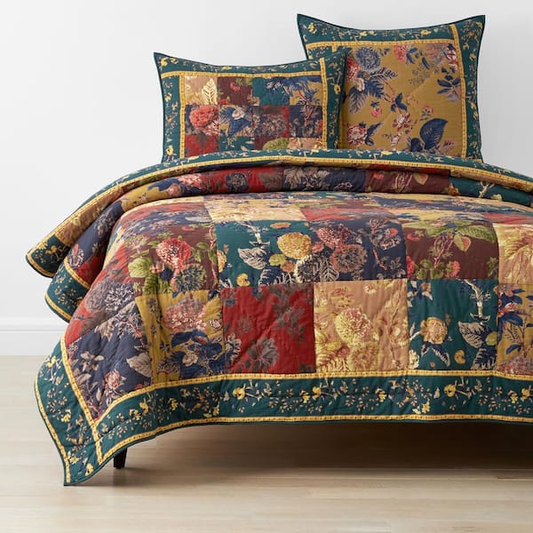 The Company Store Riya Multi Patchwork Twin Cotton Quilt 51458Q-T-MULTI ...