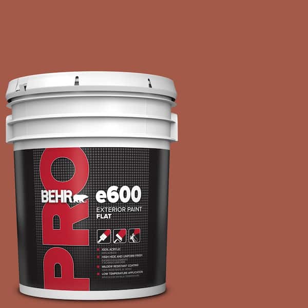 BEHR PRO 5 gal. #PPU2-15 Cajun Red Flat Exterior Paint PR61305 - The ...