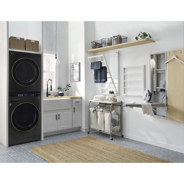 LG 2.4 cu. ft. Washer, 4.2 cu. ft. Dual Inverter Heat Pump Ventless Electric Dryer, Washtower ...