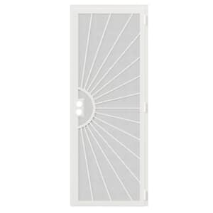ARK DESIGN 36 in. x 80 in. Universal/Reversible Hinging White ...