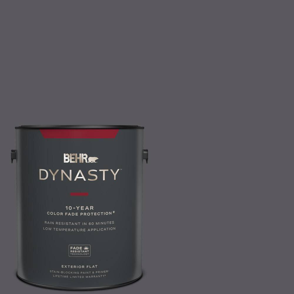 BEHR DYNASTY 1 gal. #MQ5-02 Dark Shadows Flat Exterior Stain-Blocking ...