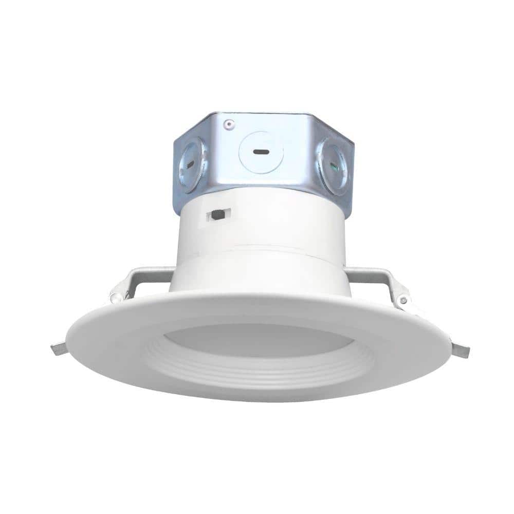 ETI LIGHTING 6 in. Canless 120-277v T24 Integrated LED Recessed Trim ...