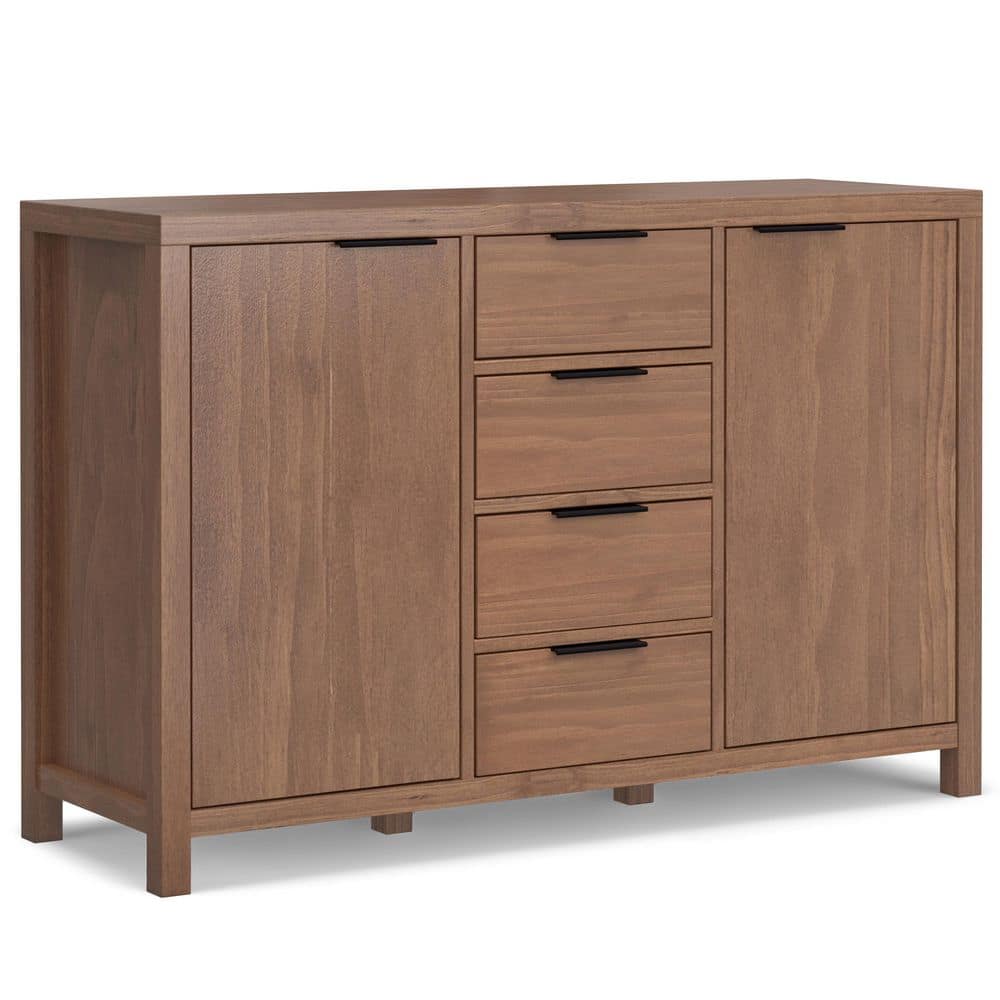 Simpli Home Hollander SOLID WOOD and Pine 54 in. Rectangle Contemporary ...