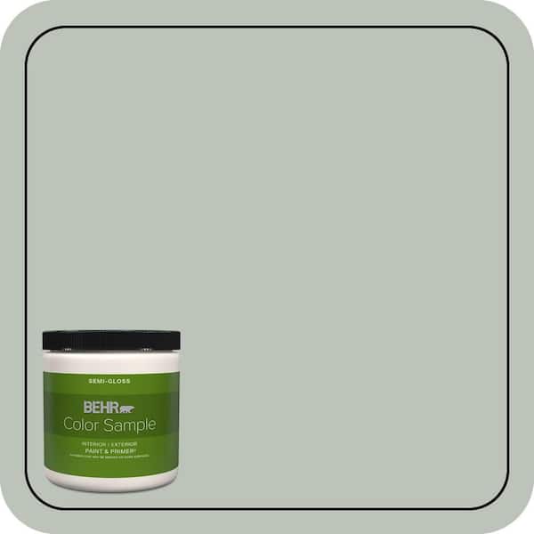 BEHR PREMIUM PLUS 8 oz. #710E-3 Rhino Semi-Gloss Interior/Exterior ...
