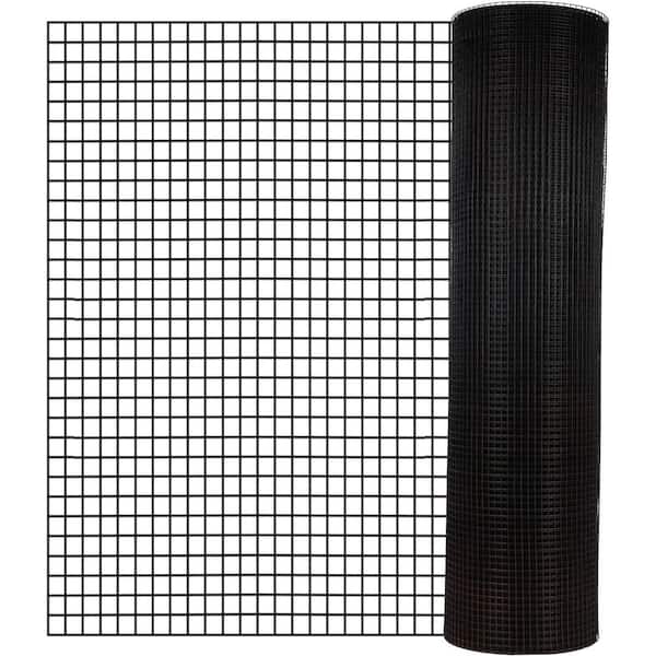 Amucolo 1/4 in. x 3 ft. x 50 ft. 19-Gauge Black Hardware Cloth, Welded ...