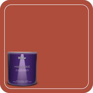BEHR PREMIUM PLUS 8 oz. #MQ4-35 Torch Red Flat Interior/Exterior Paint ...