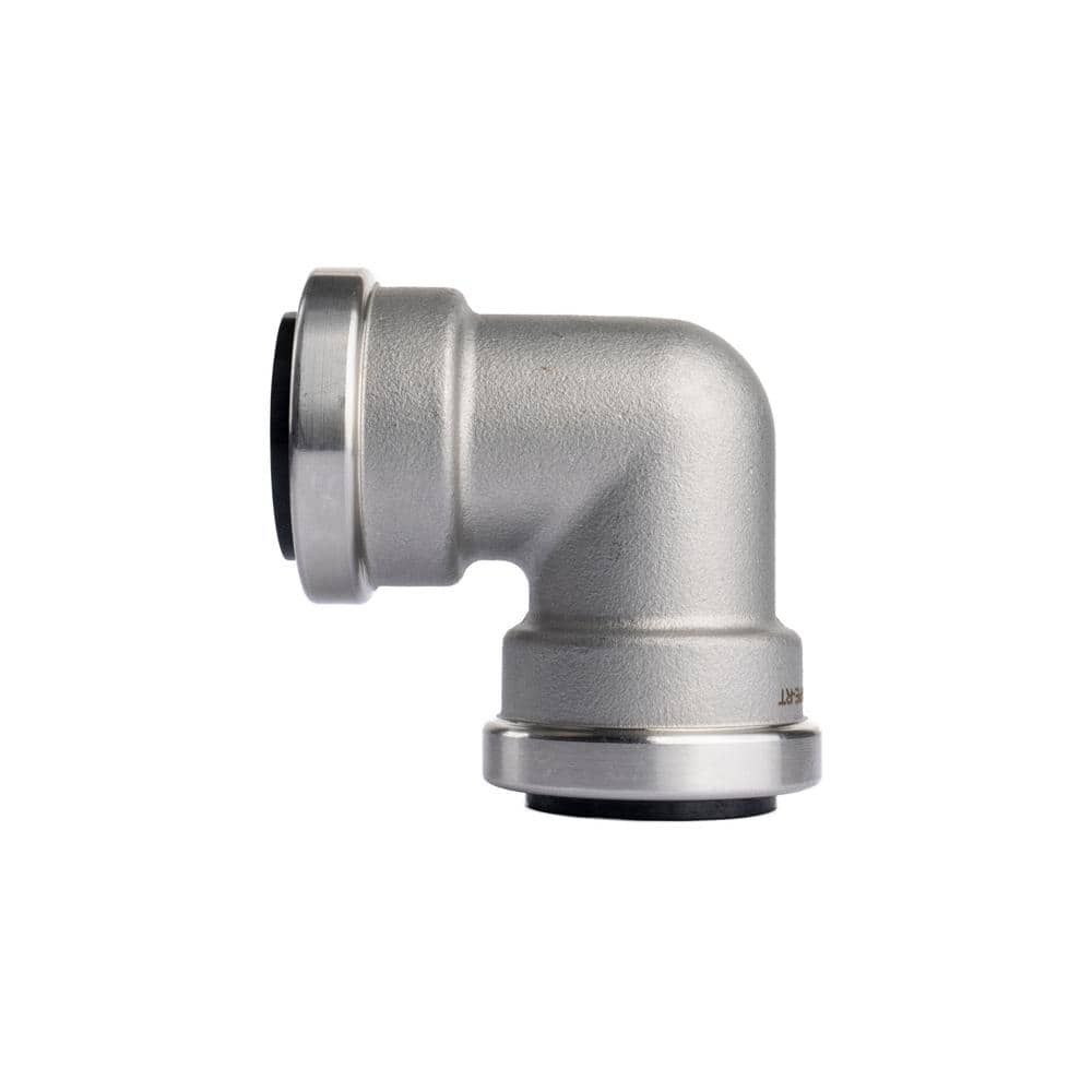 QUICKFITTING 1 in. Stainless Steel Push-to-Connect 90-Degree Elbow ...
