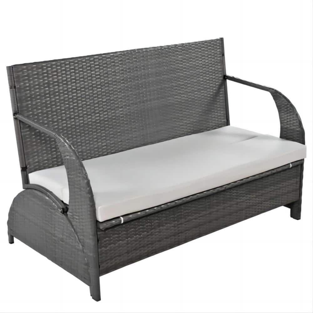 Clihome Versatile Wicker Outdoor Loveseat that Converts to 4-Seats and ...