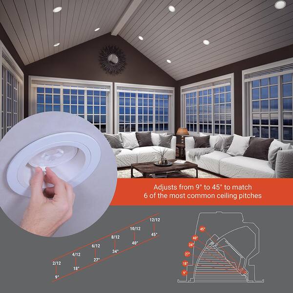 Halo 4 Inch Sloped Ceiling Recessed Lighting | Shelly Lighting