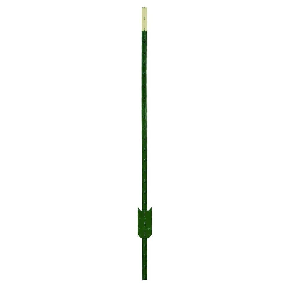 Everbilt 1-3/4 in. x 3-1/2 in. x 6 ft. Steel Green T Post 901176HD1 ...
