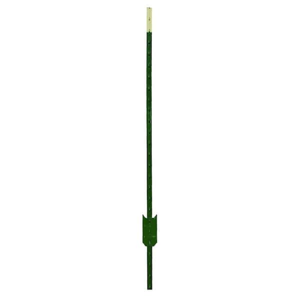 Everbilt 1-3/4 in. x 3-1/2 in. x 6 ft. Steel Green T Post 901176HD1 ...