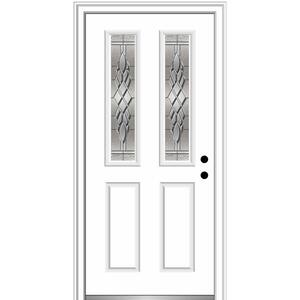 MMI Door 32 in. x 80 in. Left-Hand Inswing Full-Lite Clear Round Top ...