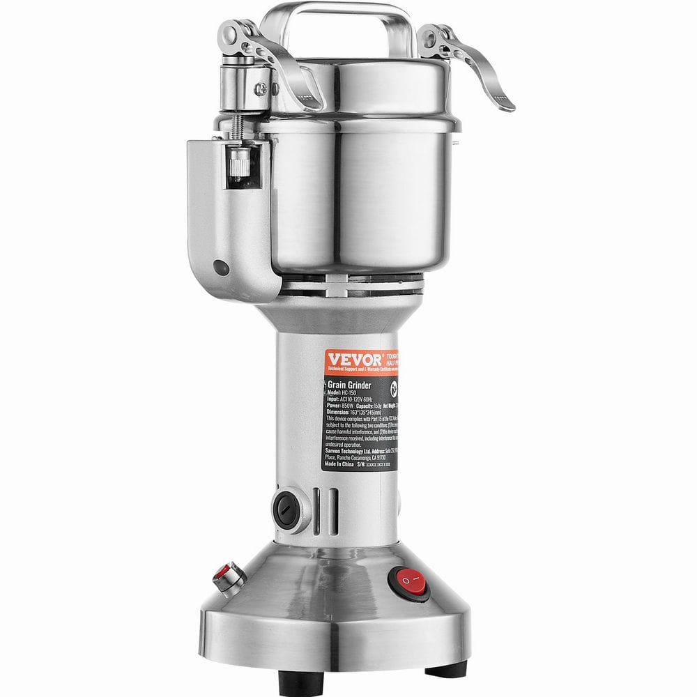 VEVOR 150g Electric Grain Mill, 850-Watt High-Speed Spice Grinder ...